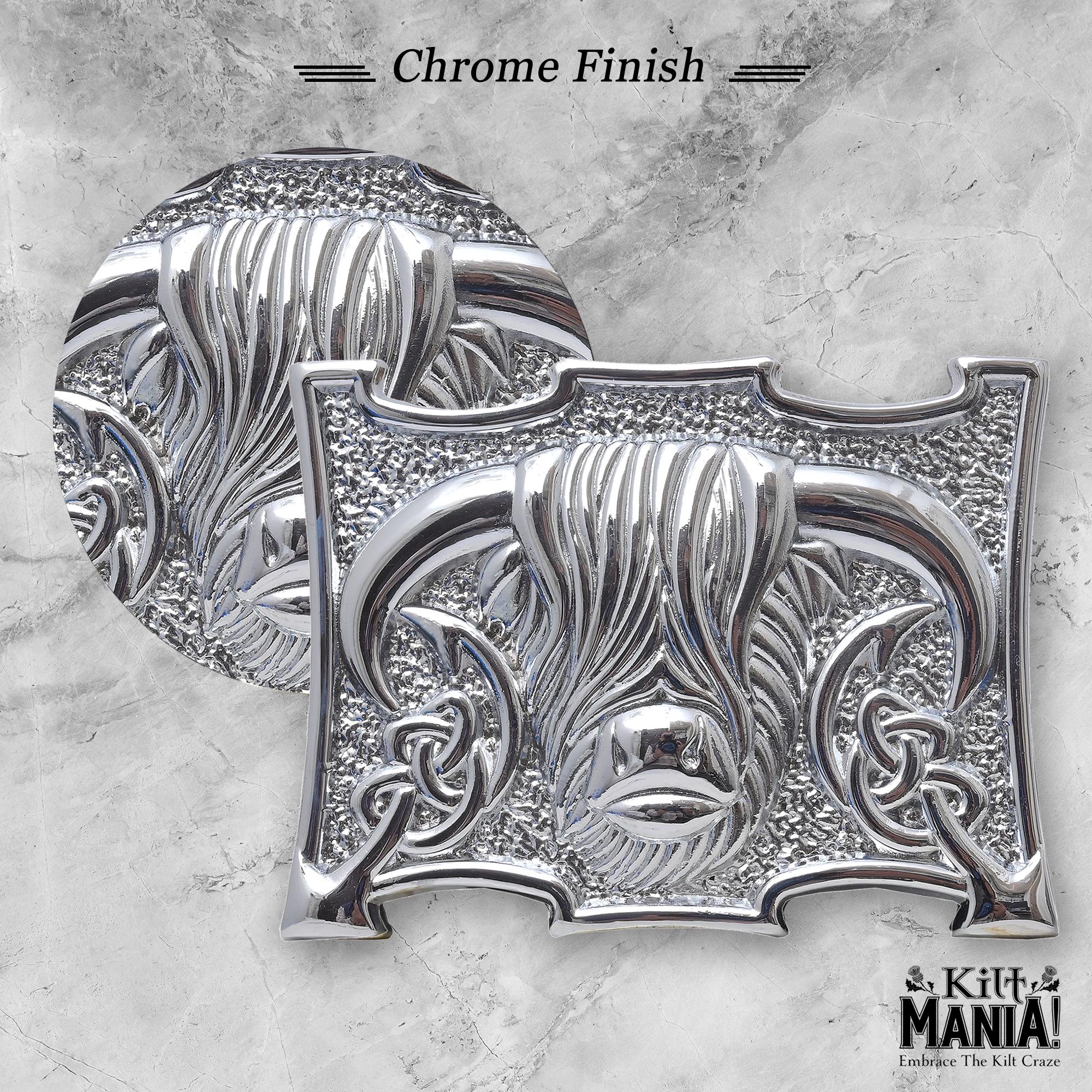 Elegant Pewter Highland Cow Kilt Belt Buckle – Traditional Scottish ...
