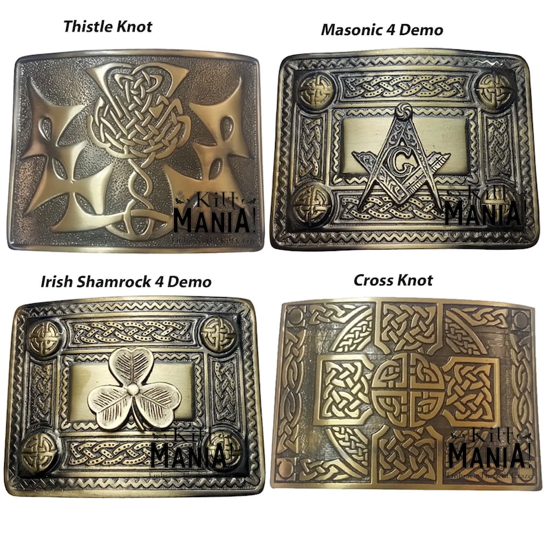 Scottish Kilt Belt Buckle for Men Celtic Knot Antique Finish Buckles ...