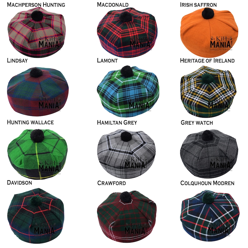 Scottish Tam O' Shatner Hat - Men & Women Highland Tam O' Shatner Cap ...