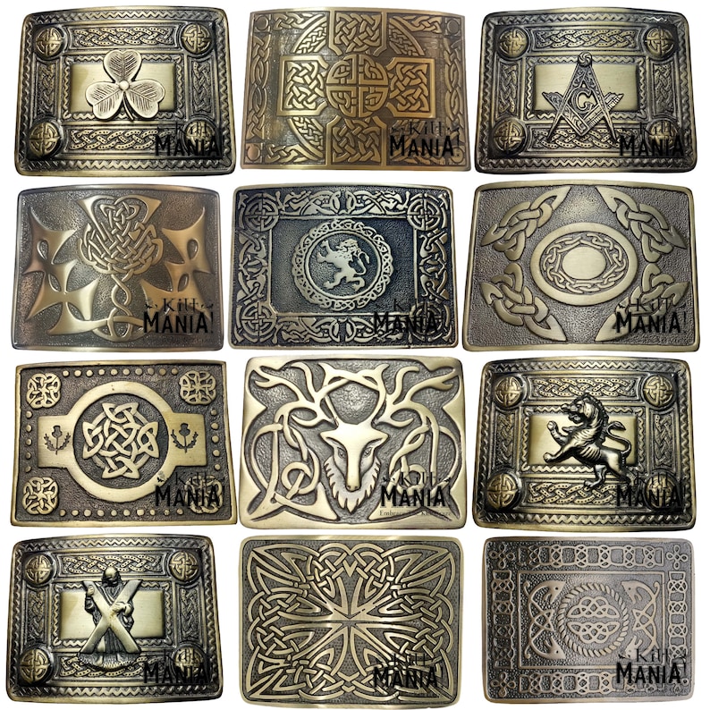 Scottish Kilt Belt Buckle for Men Celtic Knot Antique Finish Buckles ...