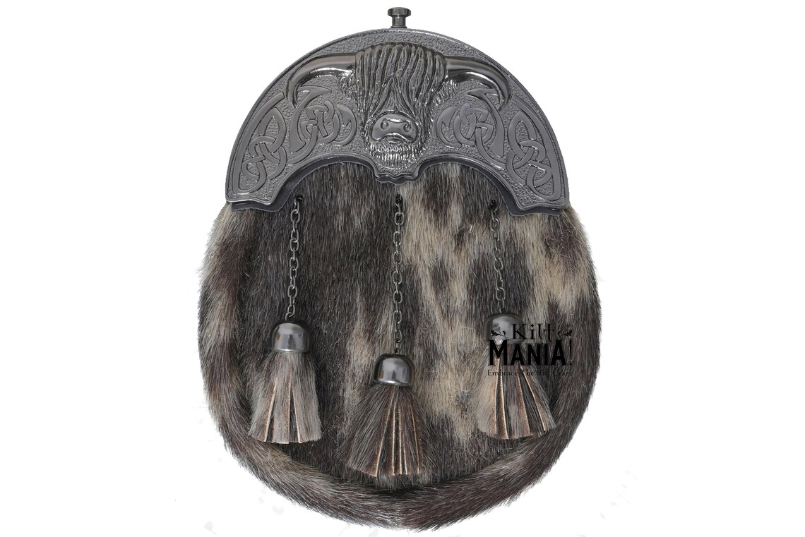 Traditional Scottish Kilt Sporran Highland Coo Sporran Cantle Premium ...