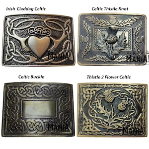 Scottish Kilt Belt Buckle for Men Celtic Knot Antique Finish Buckles ...