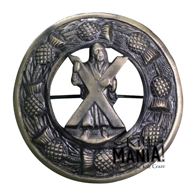 Kilt Fly Plaid Brooch for Men Fly Plaid Pin Brooches Thistle Crest ...