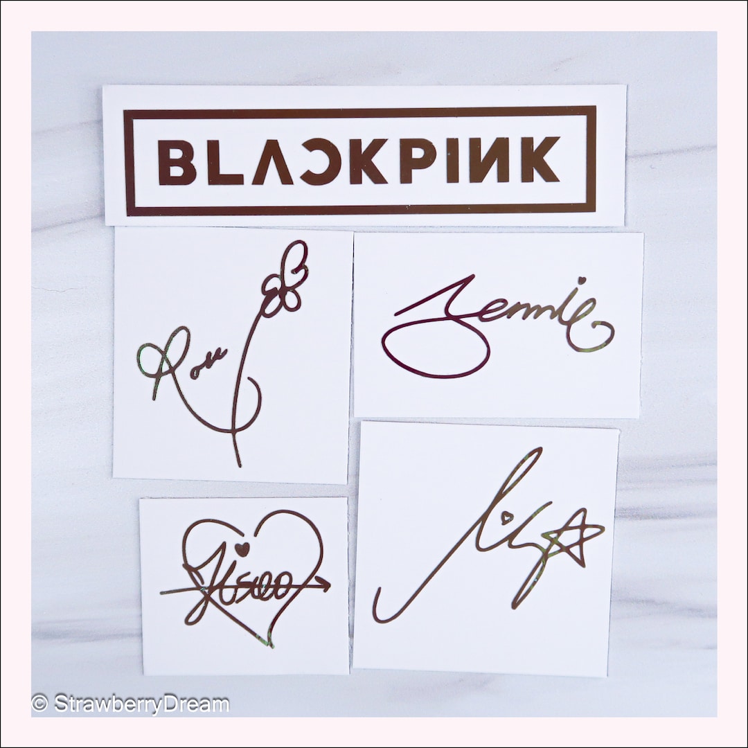 Calcomanías de Blackpink / Logotipo y firma / Calcomanía de vinilo ...