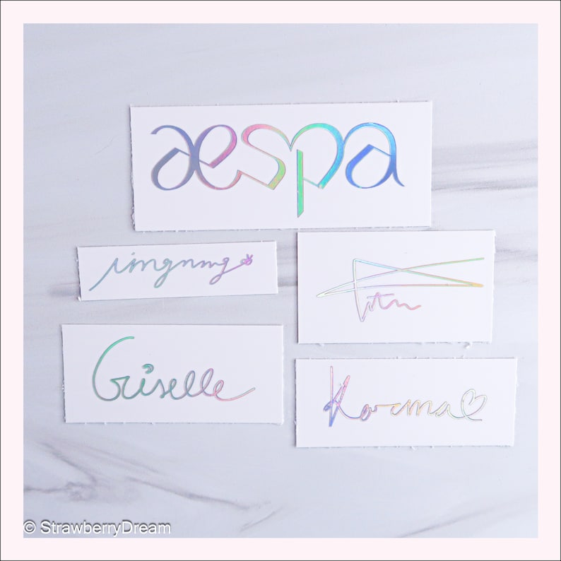 Aespa Decals | Logo and Signature | Vinyl Sticker | K-pop | Karina ...
