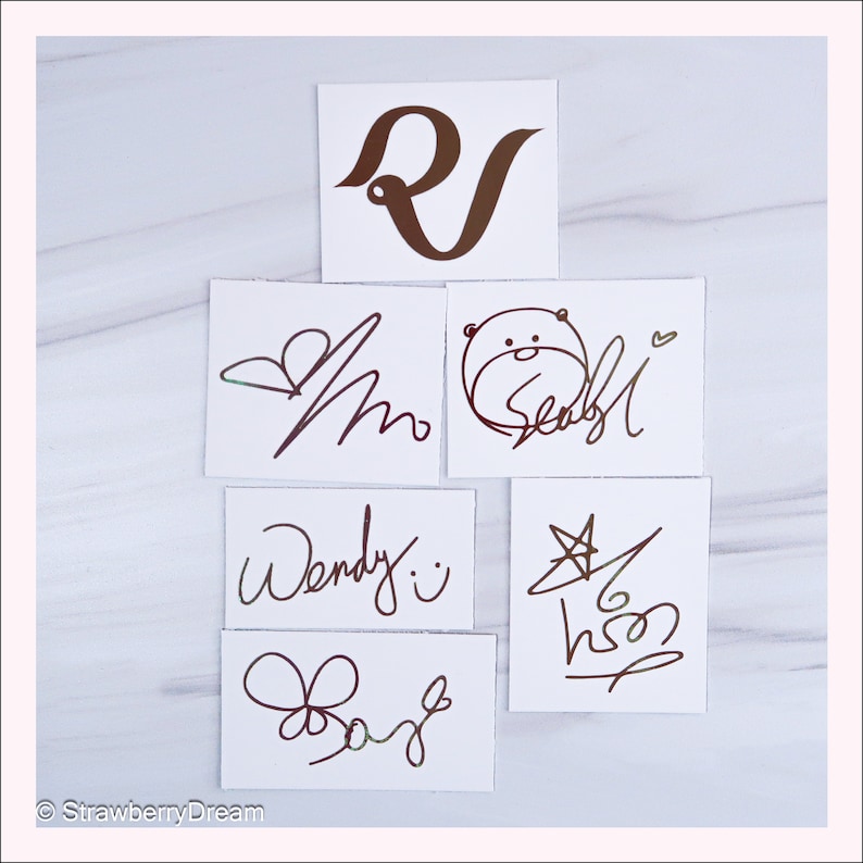 Red Velvet Decals | Logo and Signature | Vinyl Stickers | Joy| Wendy ...