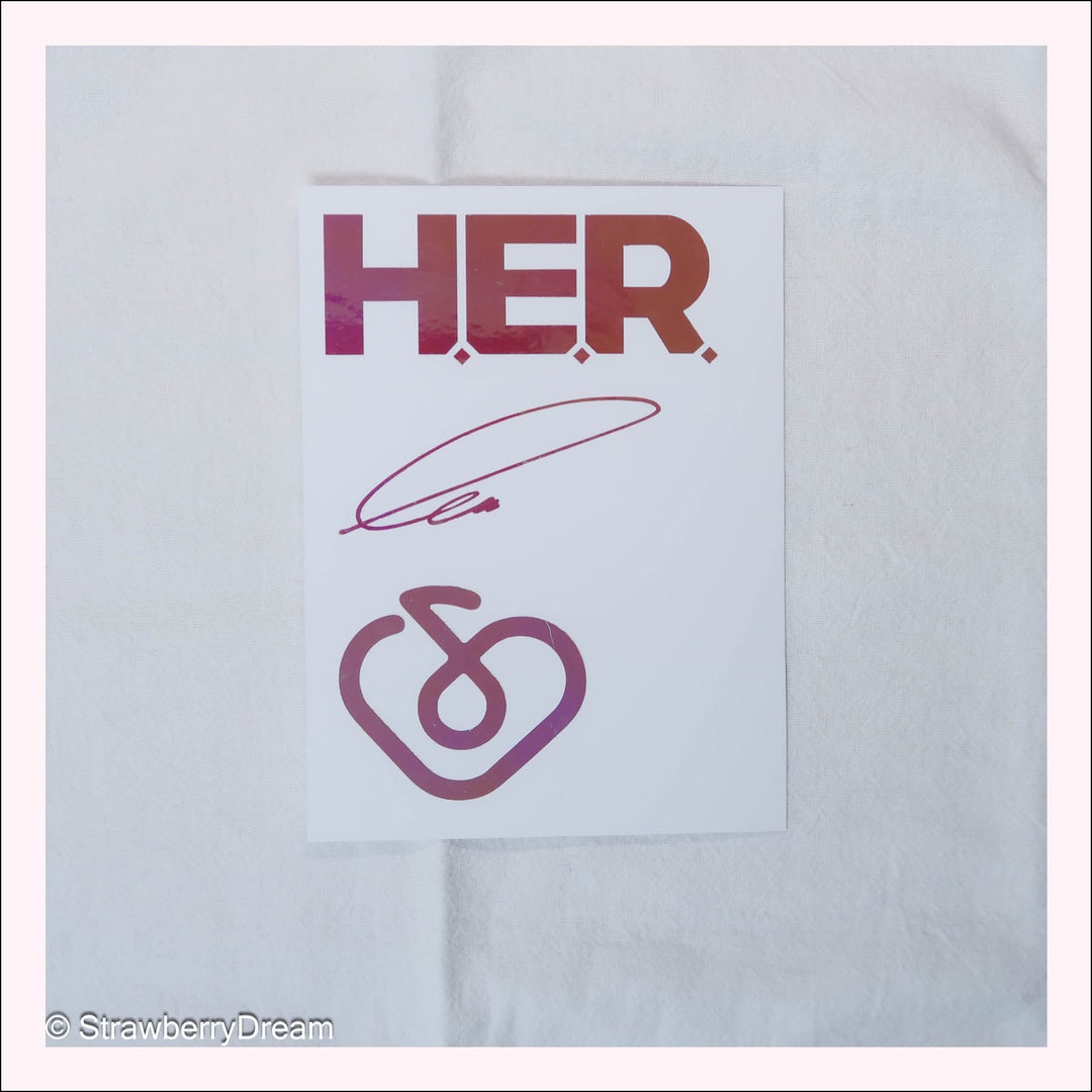 IU Decals Logo and Signature Vinyl Stickers Uaena HER Concert Gift ...