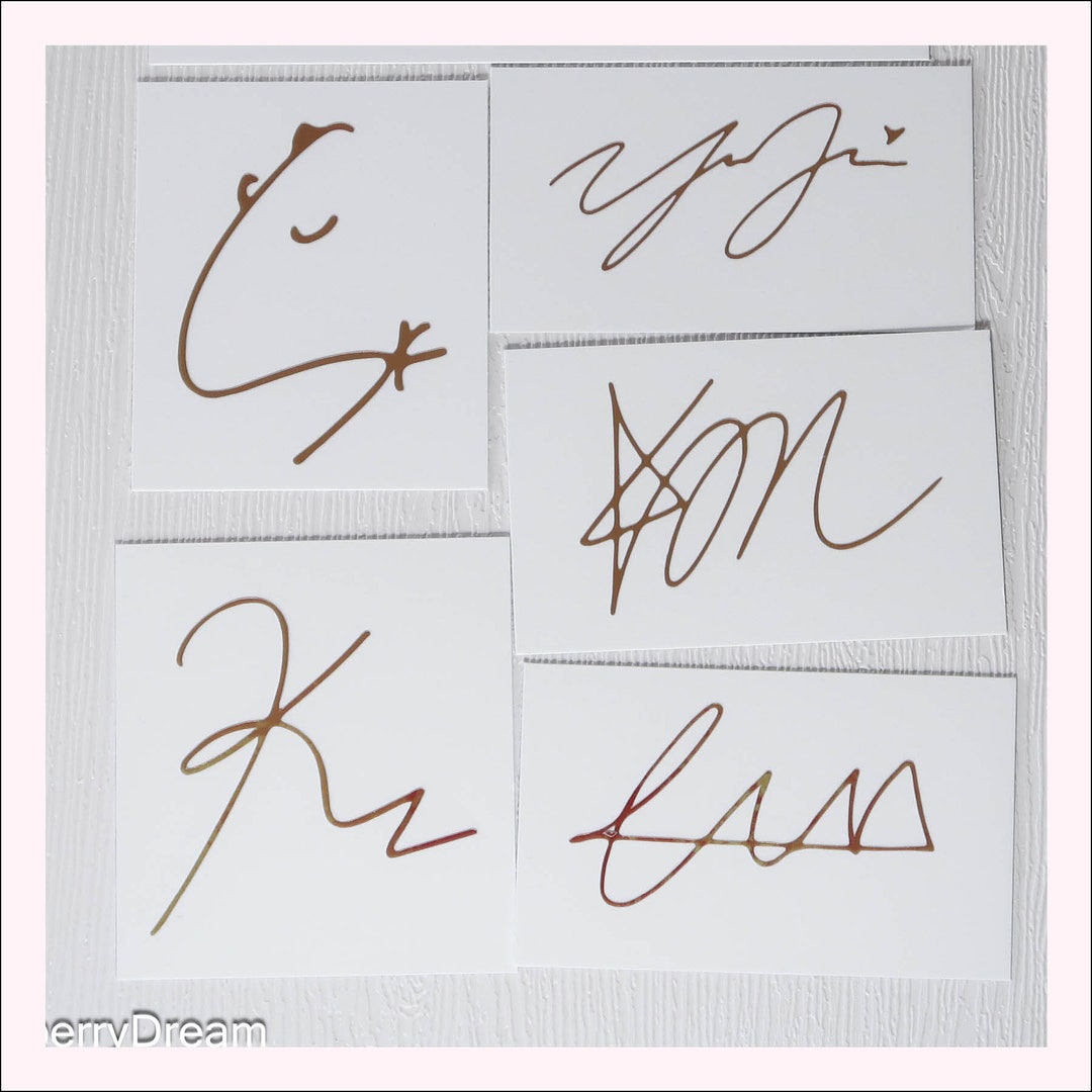 Le Sserafim Decals Logo and Signature Vinyl Sticker Fearless Sakura ...