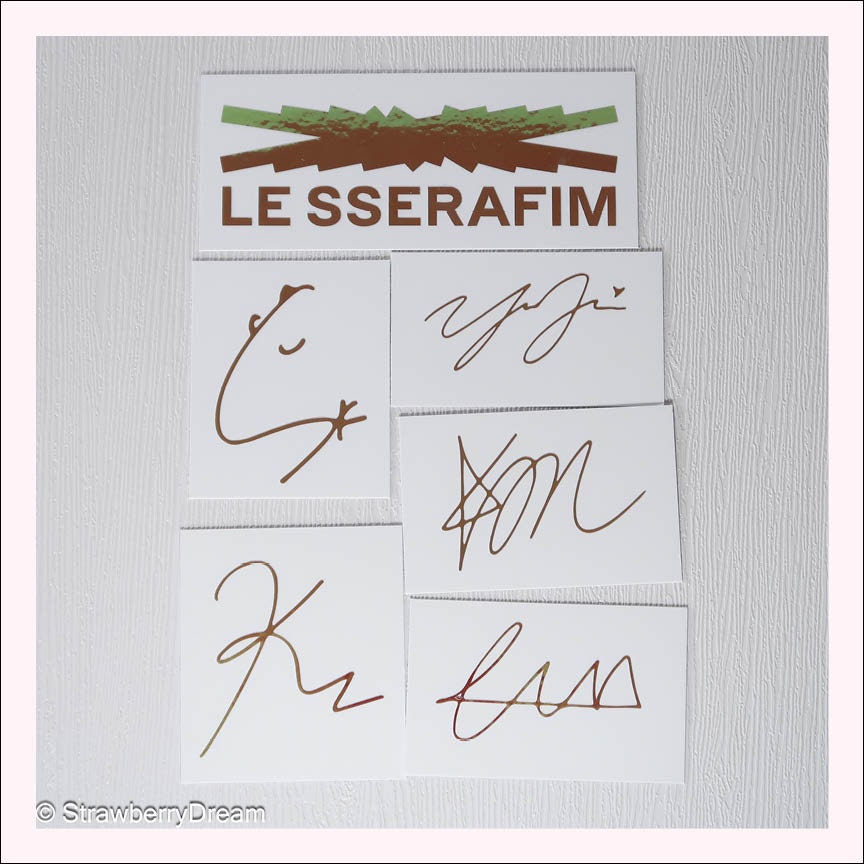 Le Sserafim Logo and Signature Decals Vinyl Sticker Fearless Sakura ...