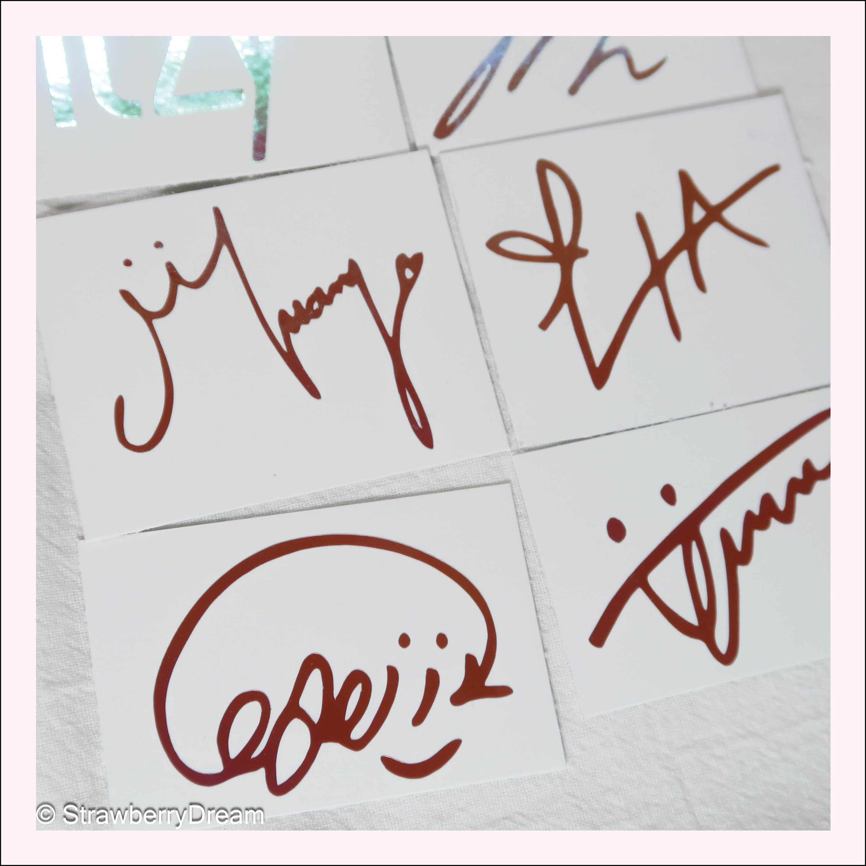 ITZY Logo and Signature Decals Vinyl Stickers Yeji Ryujin Lia Yuna ...