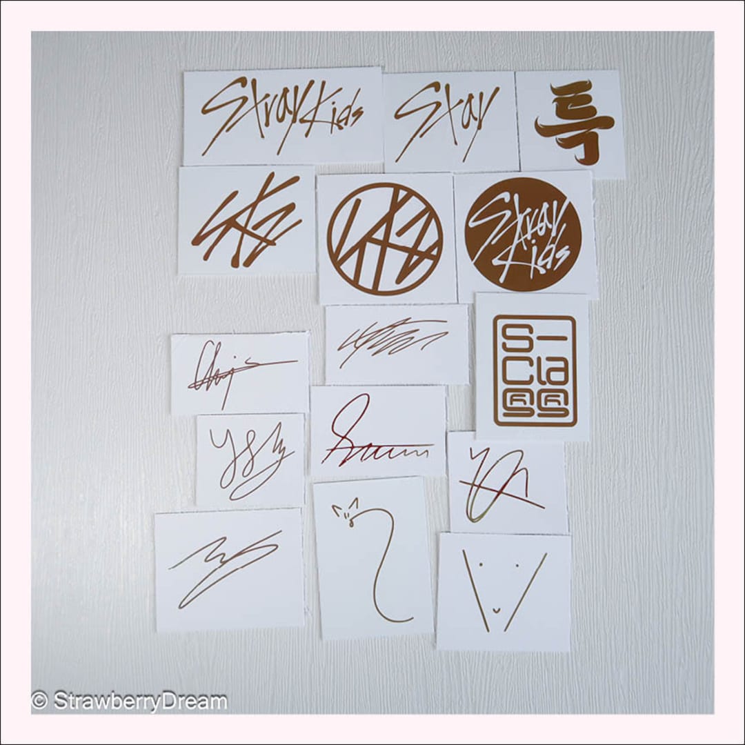 Stray Kids Logo and Signature Decals Vinyl Sticker Stay SKZ Han ...
