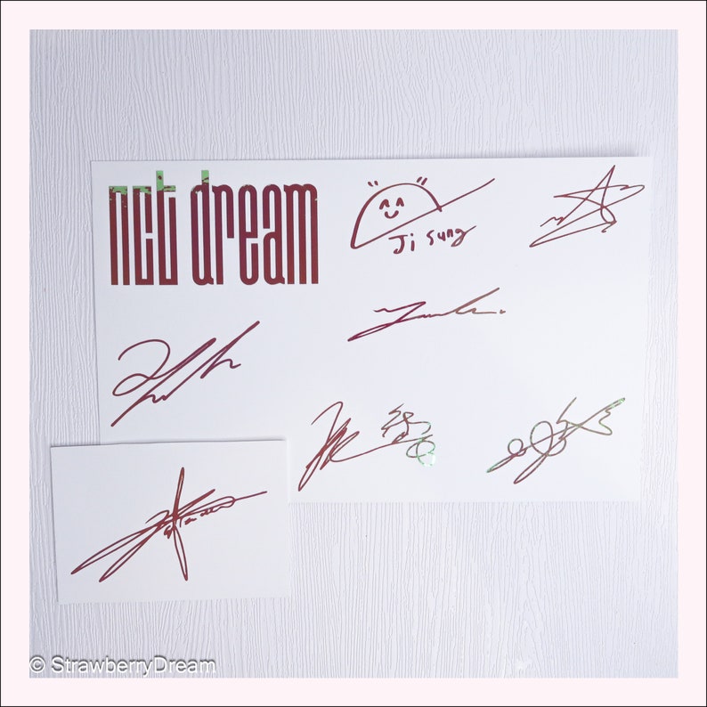 NCT Dream Decals | Logo and Signature | Vinyl Sticker | Mark | Renjun ...