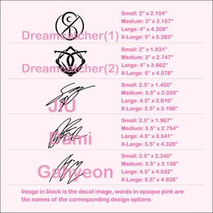 Dreamcatcher Decals | Logo and Signature | Vinyl Sticker | Jiu | Sua ...