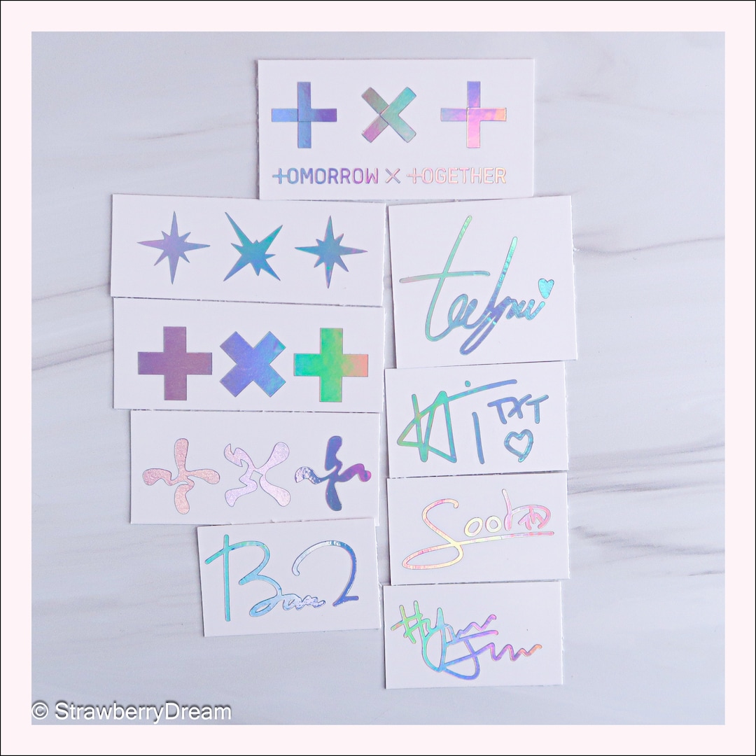 TXT Decals | Logo and Signature | Vinyl Stickers | Yeonjun | Beomgyu ...