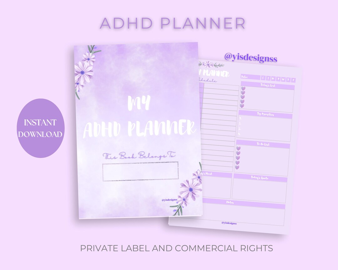 ADHD Planner, Digital Organizer for Adults, ADHD Organizer, Printable ...