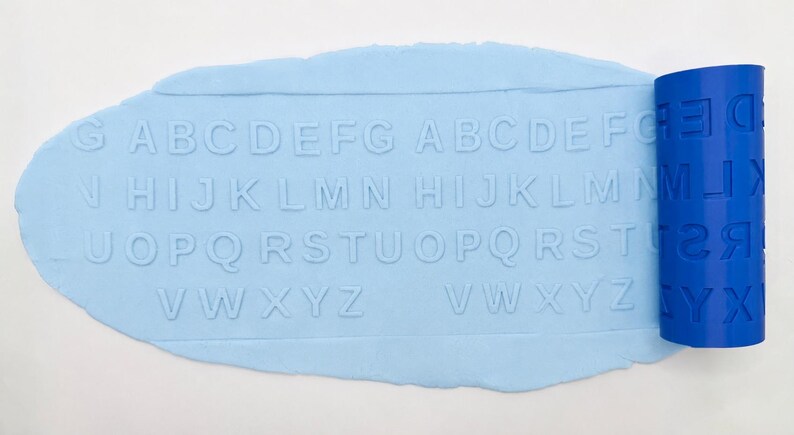 Alphabet and Numbers Playdough Texture Rollers 3D Printer File (DIGITAL ...