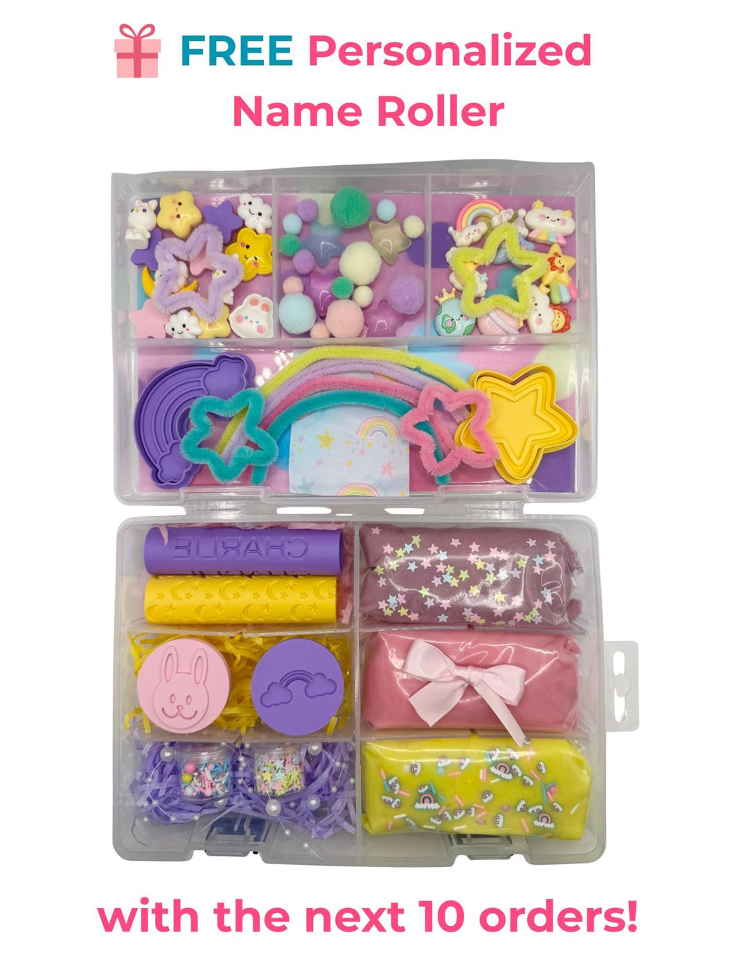 Pastel Playdough Kit "rainbow Bunny Dreamscape " – Bunny, Stars ...