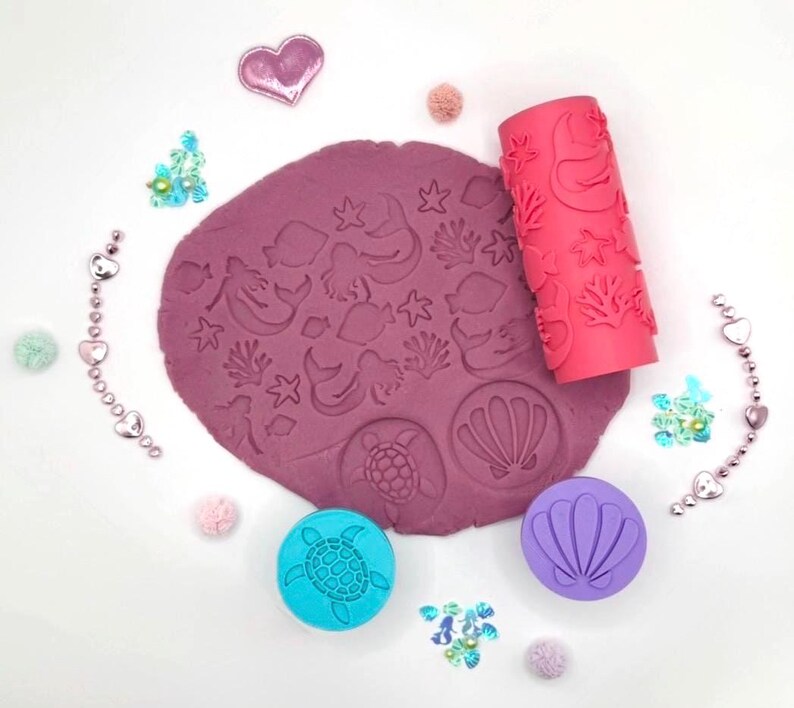 Mermaid Sensory Playdough Gift Set – Birthday Gift for Girls, Under the ...
