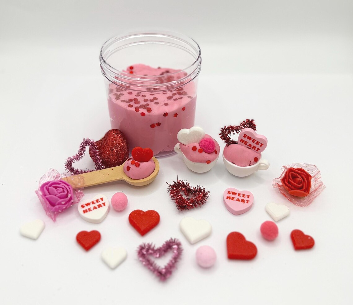 Valentine Playdough Jar “sweetheart Cafe” - Valentine’s Day Pretend ...