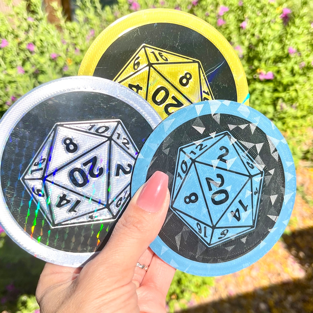D20 Coaster Set / 4 Pack 3D Printed / Customizable Color and Finish - Etsy