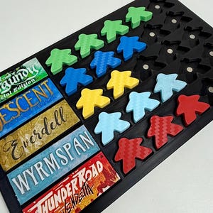 5x5 Challenge Board / Score Tracker / Magnetic Meeple Boardgame ...