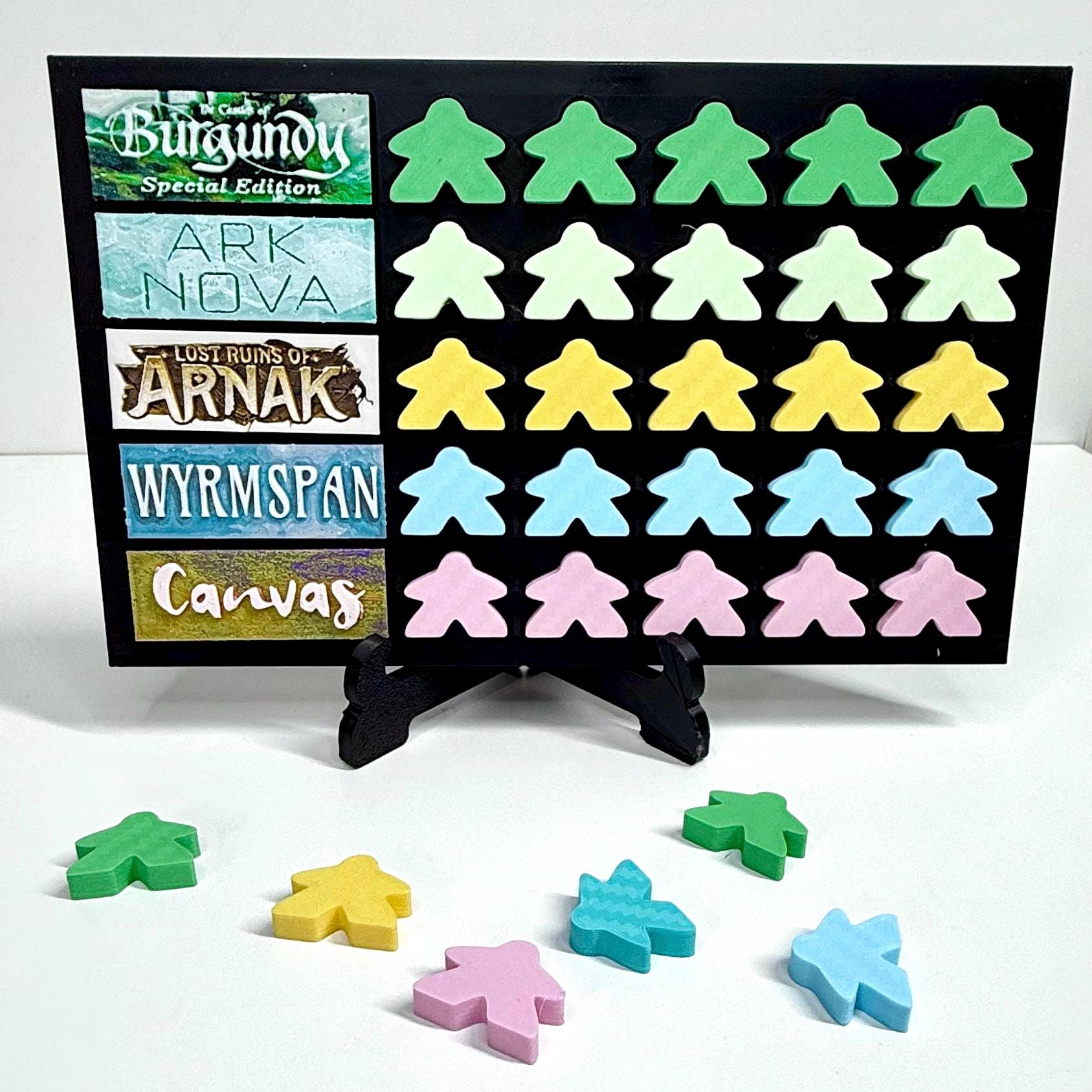5x5 Challenge Board / Score Tracker / Magnetic Meeple Boardgame ...