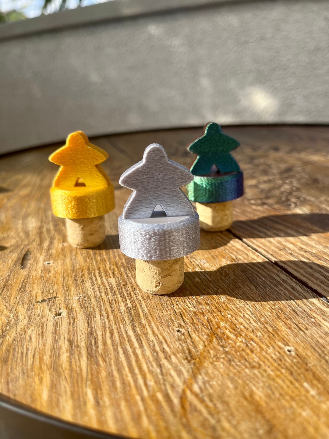 Assorted Wine Stopper 3 Pack - Meeple Bottle Corks - Colorful 3D Printed T Shaped Corks - Etsy