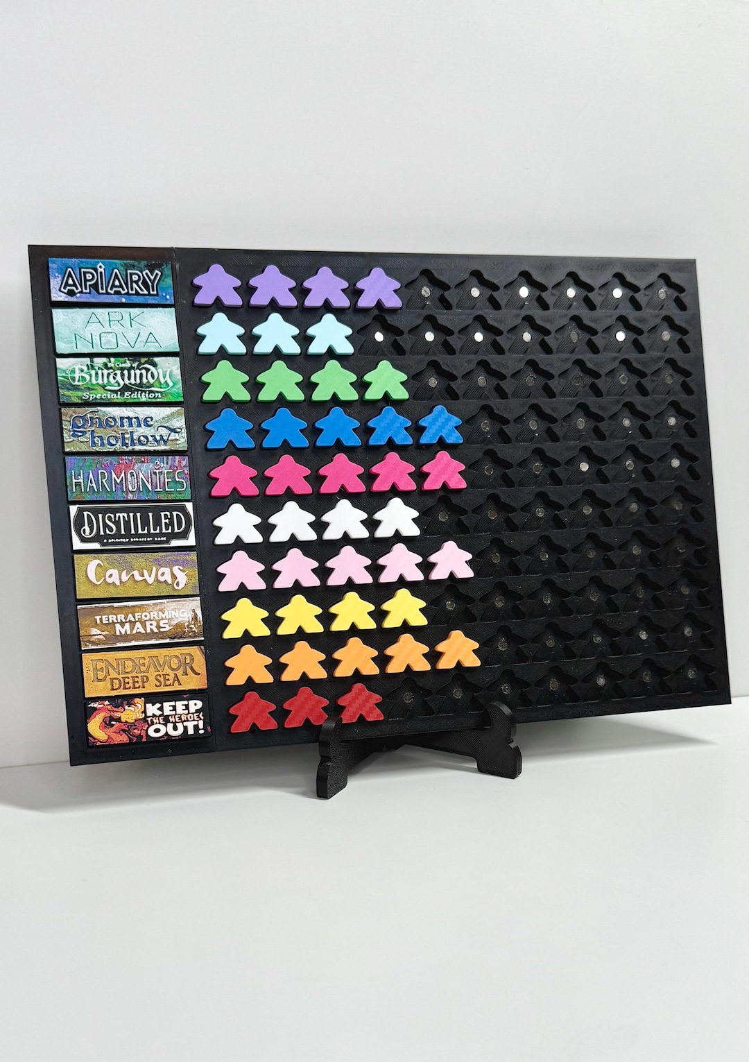 10x10 Challenge Board / Score Tracker / Magnetic Meeple Boardgame ...