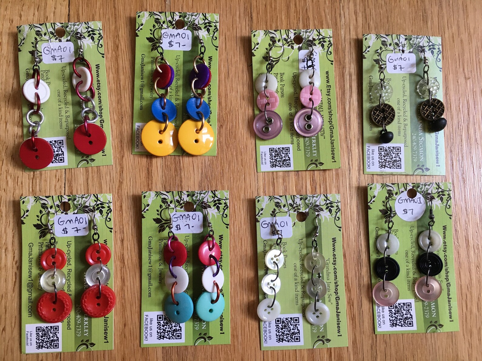 Earrings Buttons Monopoly Negative Heart & Bear Scrabble | Etsy