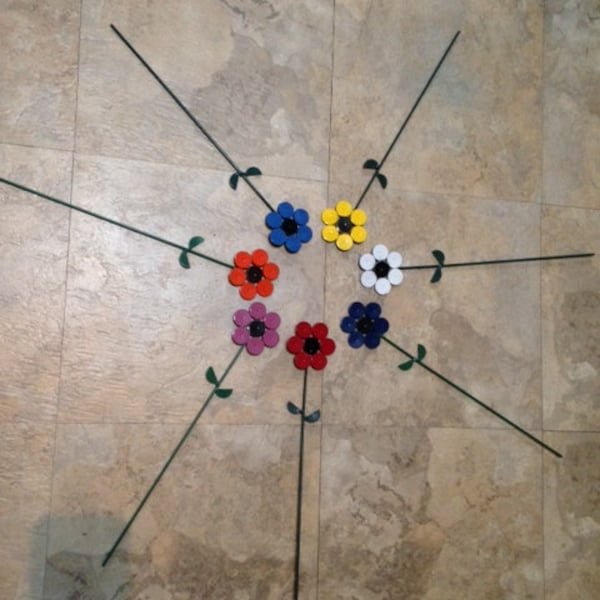 Metal Garden Flowers - Etsy