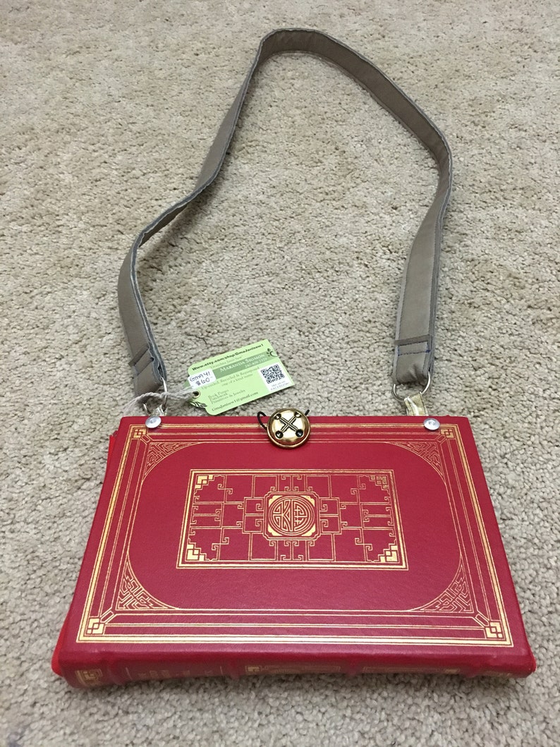 The Good Earth LEATHER Book Purse by Pearl S. Buck Handbag Pocketbook ...