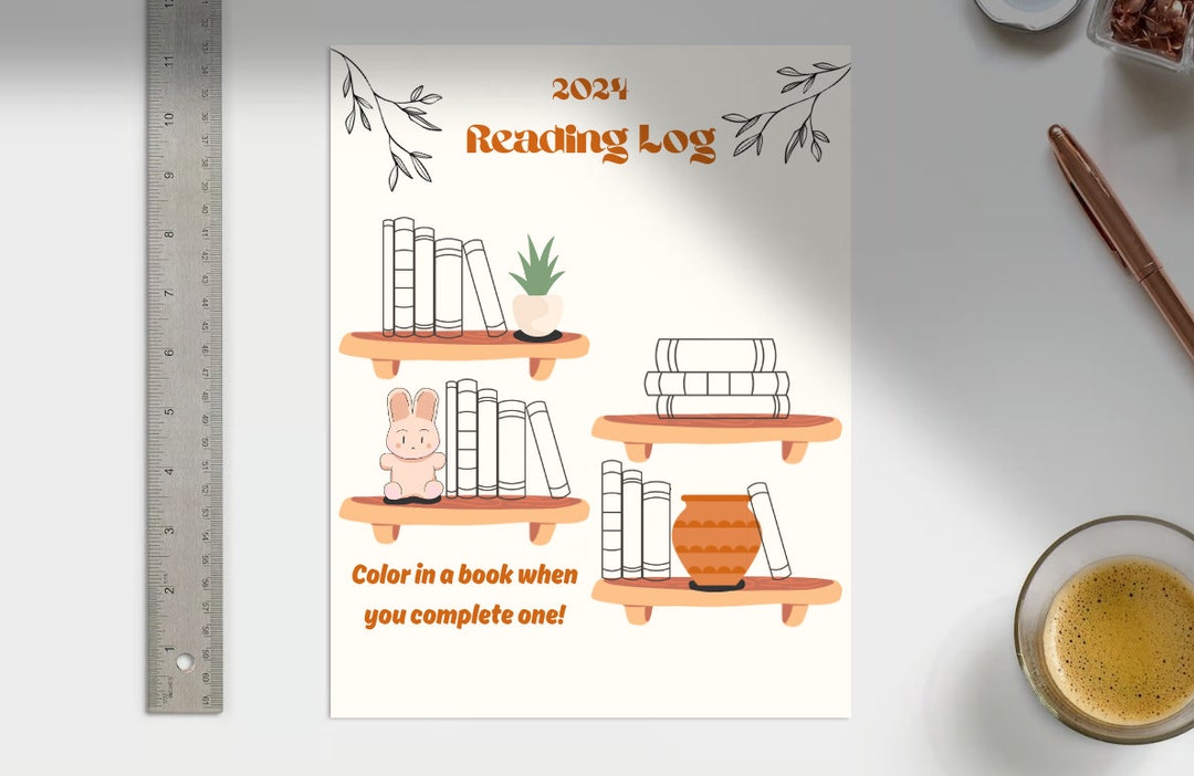Reading Log, Cute and Simple - for iPad or Physical Printing - Etsy
