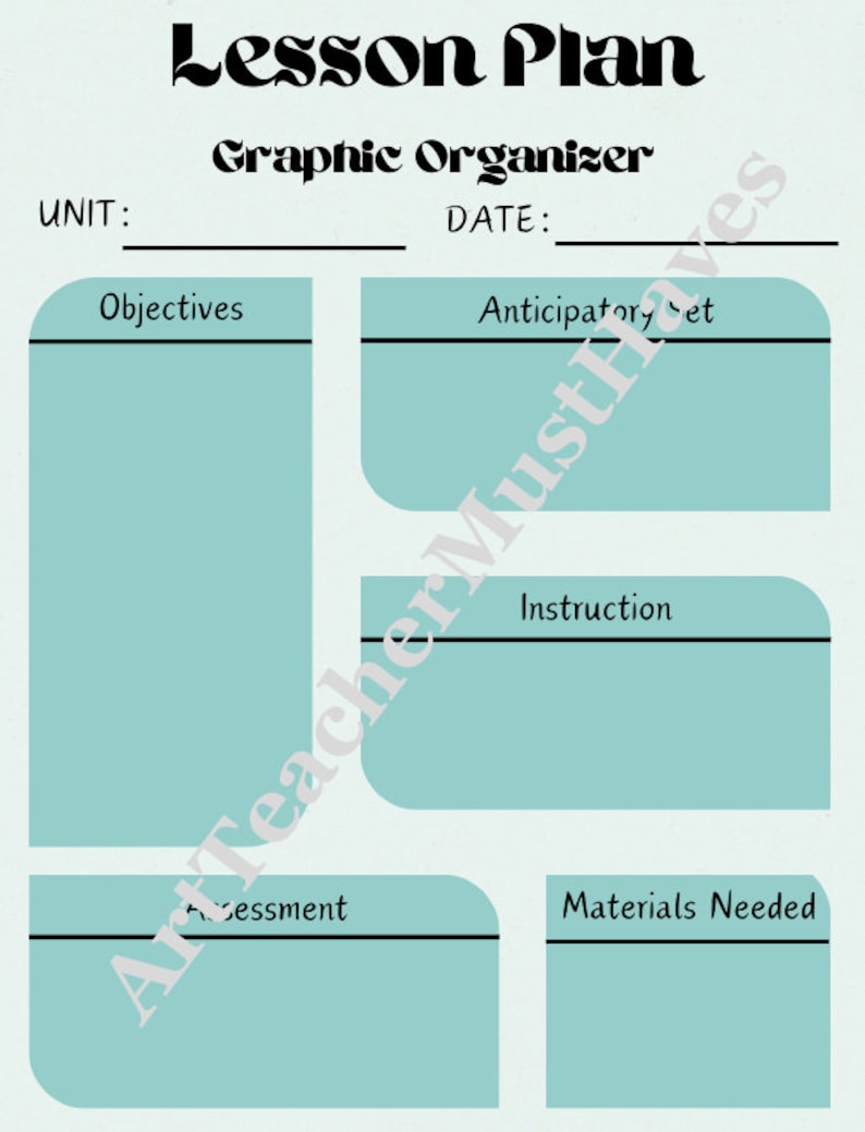 Lesson Plan Graphic Organizer, Green - for Teachers, Administration ...