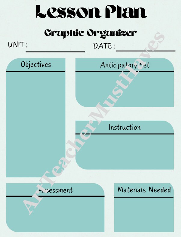 Lesson Plan Graphic Organizer, Green - for Teachers, Administration ...
