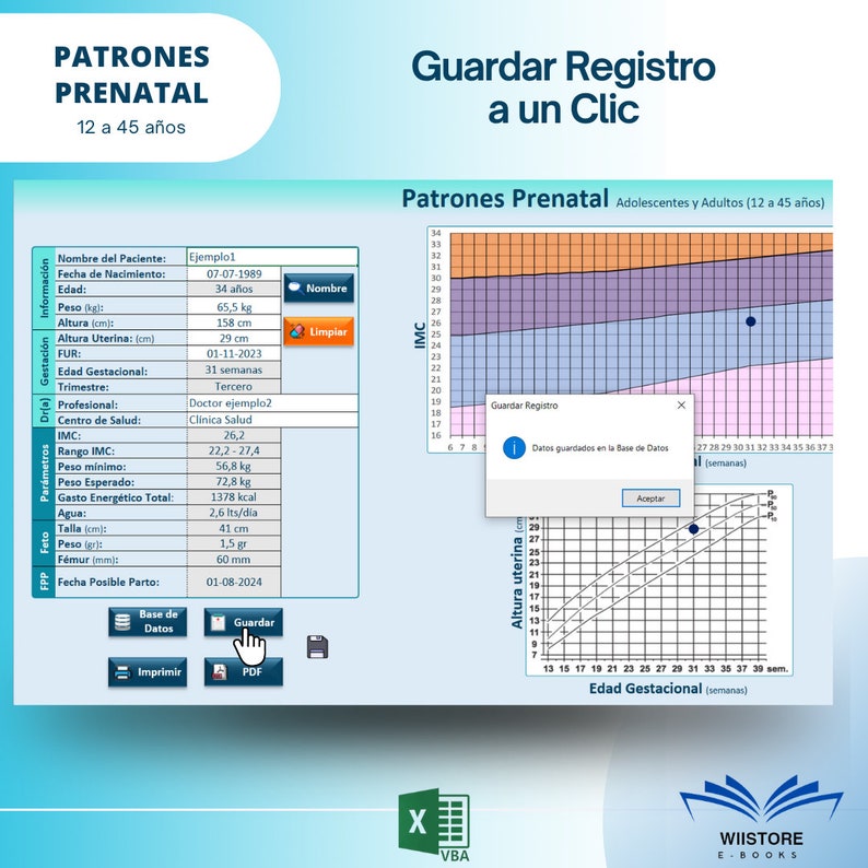 Prenatal Patterns, BMI, Calculator, Charts, Reports, One Click Macro ...