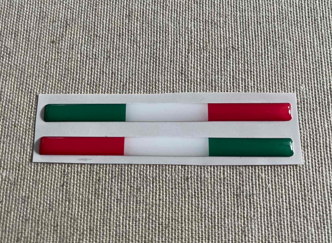 Italian Flag Epoxy Domed Stickers: 3D Resin Decals (80x6 Mm) - Etsy