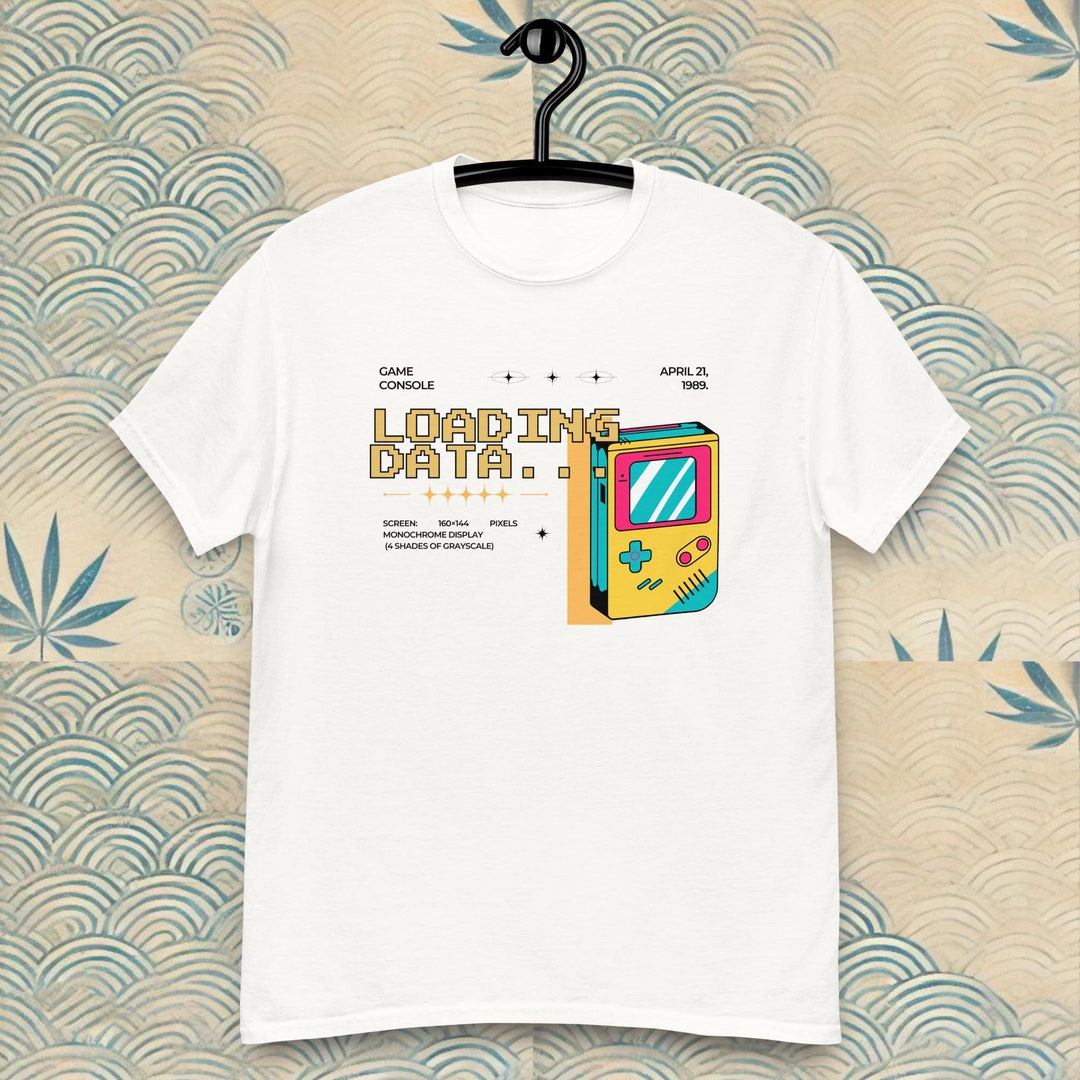 Loading Data Retro Gaming T-shirt Colorful Unisex Tee Nostalgic Gift ...