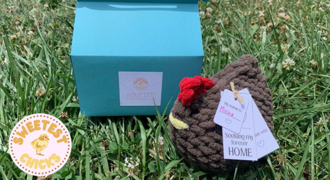 Adopt Your Own Crochet Mini Hen, Knitted Crochet Chicken, Adoption for ...