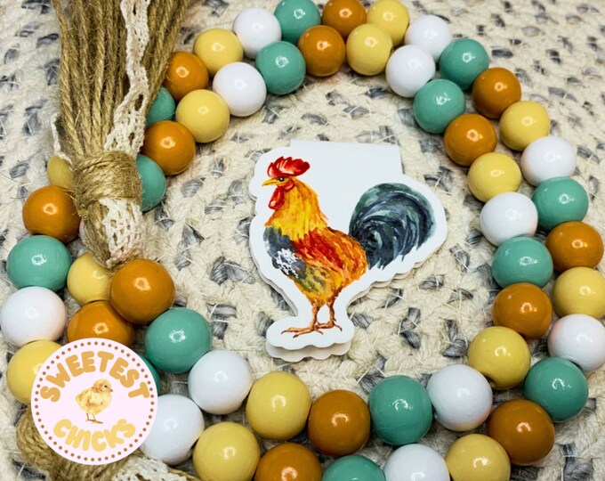 Rooster Magnetic Bookmark, Country Farm Roo and Books, Chicken ...