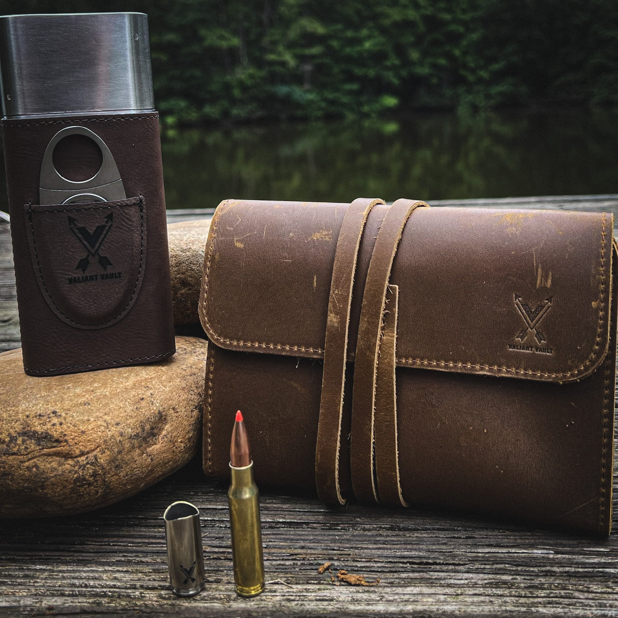 The Bandolier - Rustic Leather Cigar Book | Tri-fold Design | Holds 5 ...