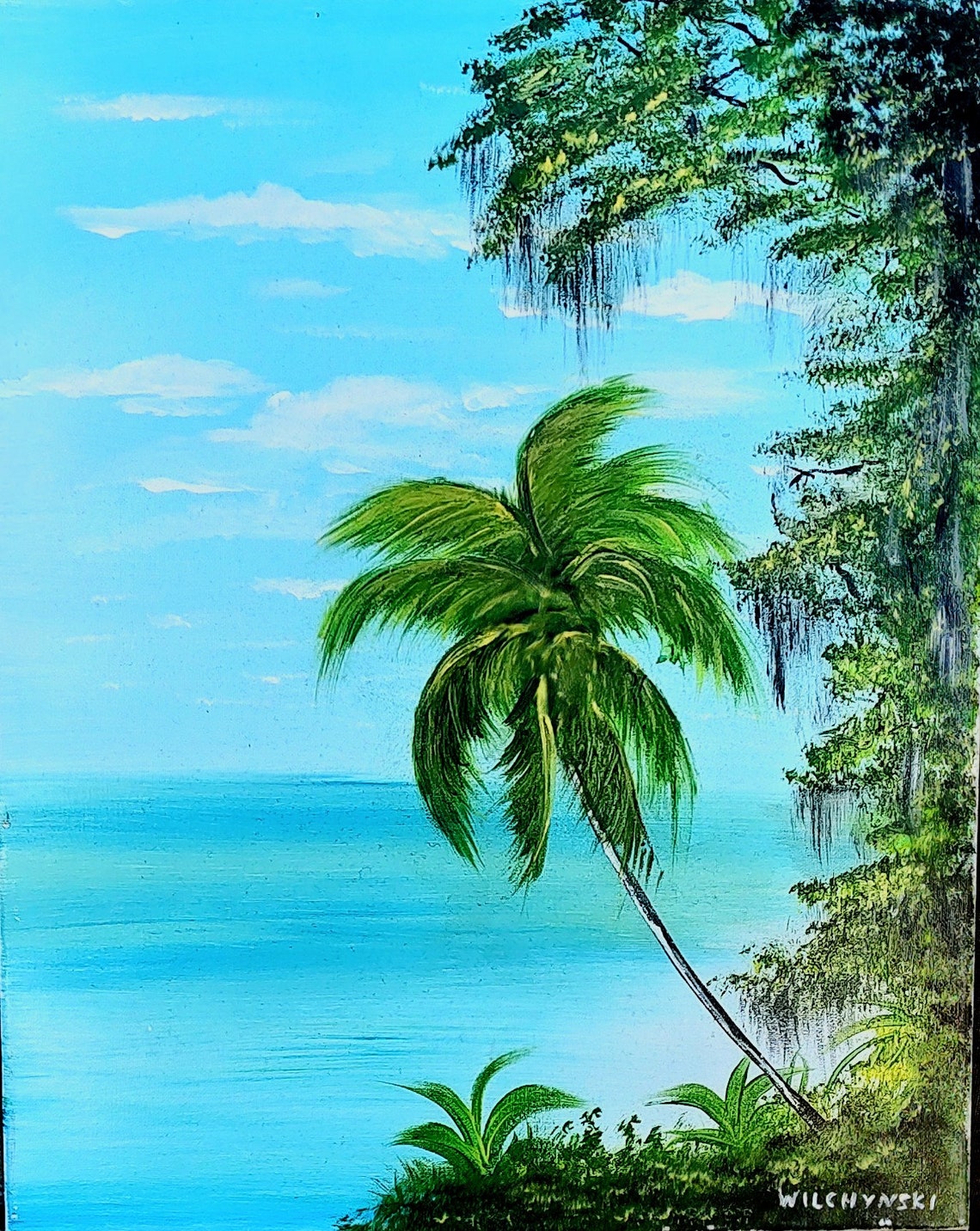 Florida Highwaymen Style - Original Painting - " Fishermen's Cove " - Etsy