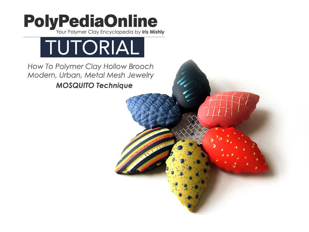 Polymer Clay Tutorial, Flower Pin, Flower Brooch, DIY Jewelry, Polymer ...