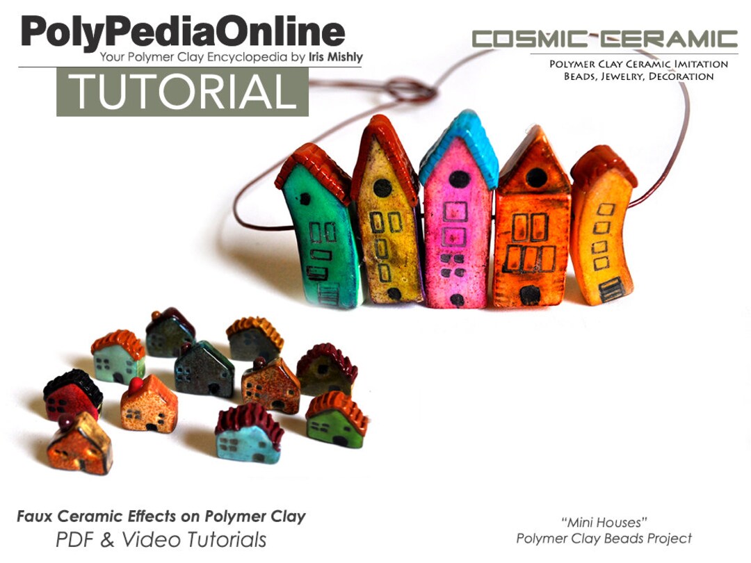 Polymer Clay Tutorial, Polymer Clay Beads, Faux Ceramic, Polymer ...