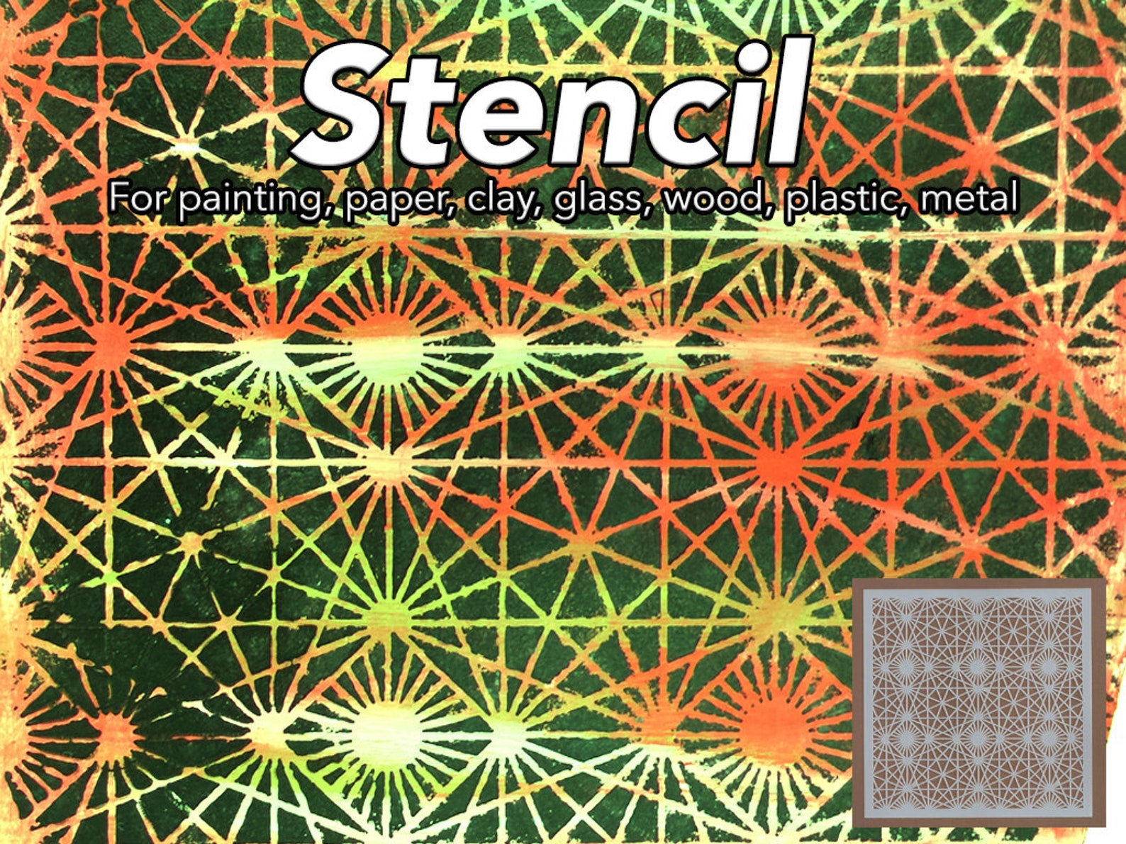 Stencil for Painting Geometric Stencil Stencil for Ceramics | Etsy