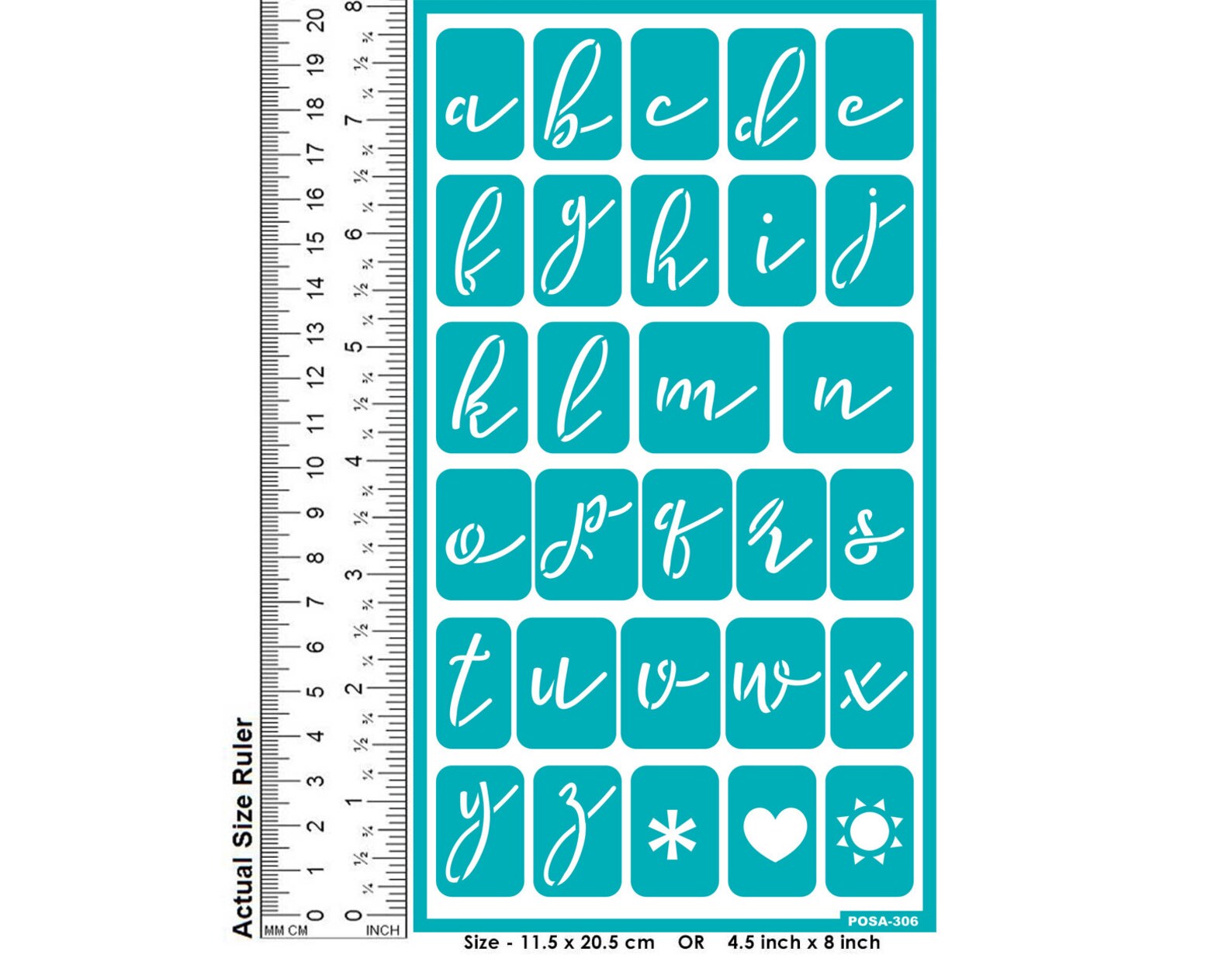 Letter Stencil Alphabet Stencil Adhesive Stencil Stencil - Etsy