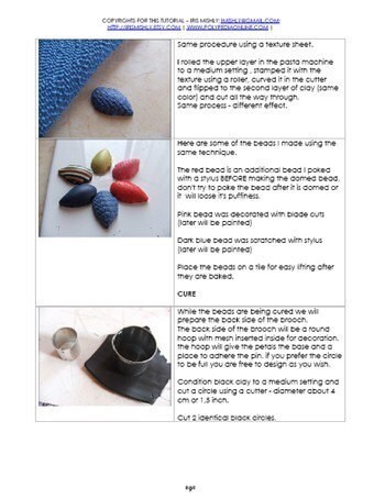 Polymer Clay Tutorial, Flower Pin, Flower Brooch, DIY Jewelry, Polymer ...