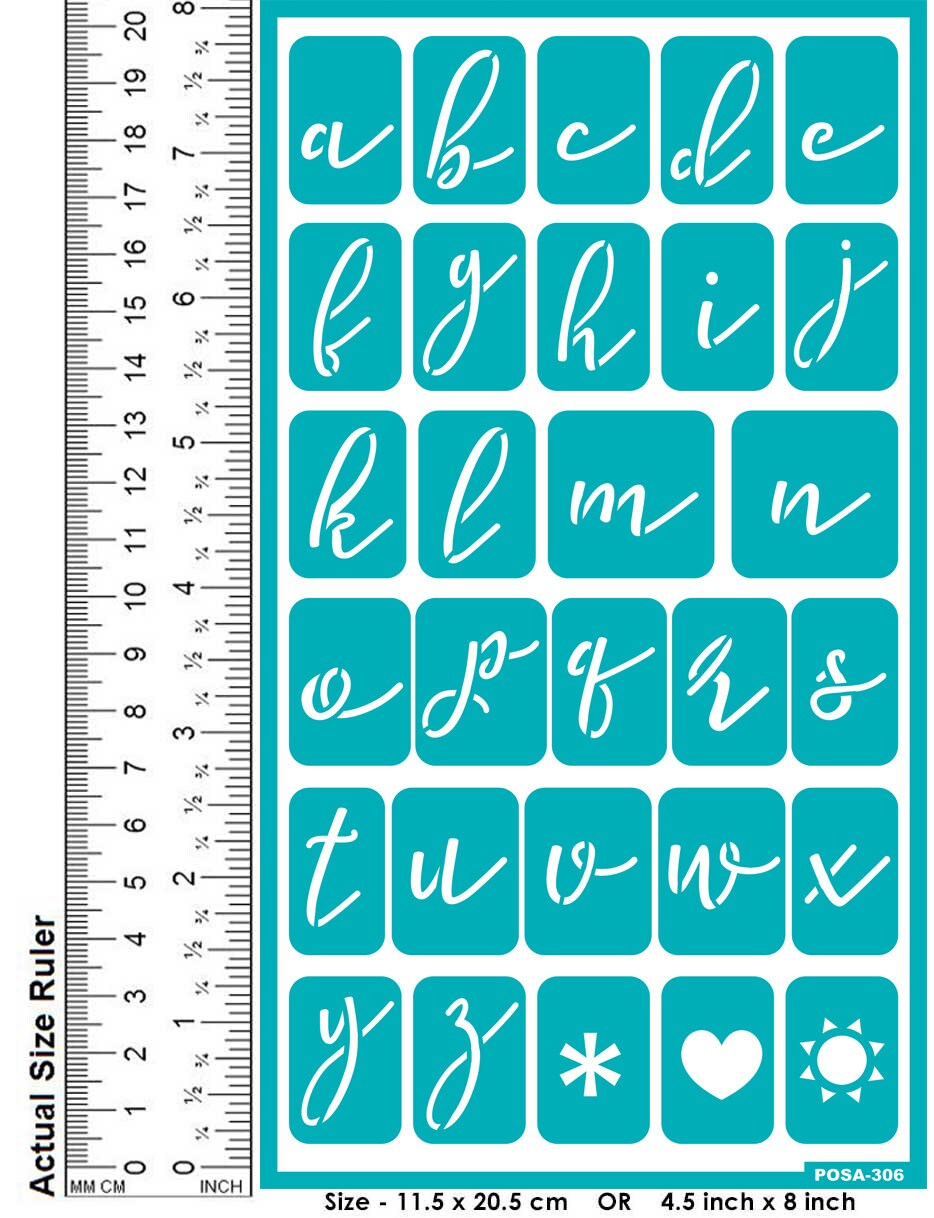 Letter Stencil Alphabet Stencil Adhesive Stencil Stencil - Etsy