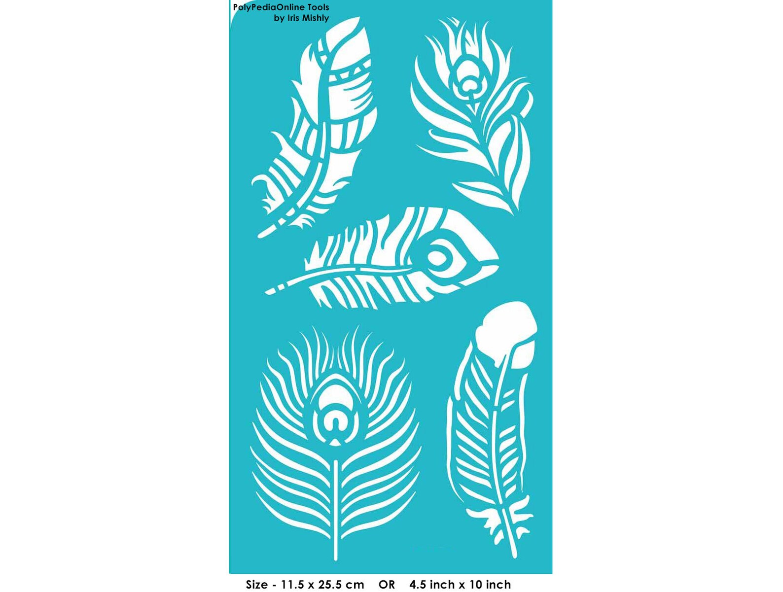 Feathers Stencil Adhesive Stencil Stencil for DIY Fabric | Etsy