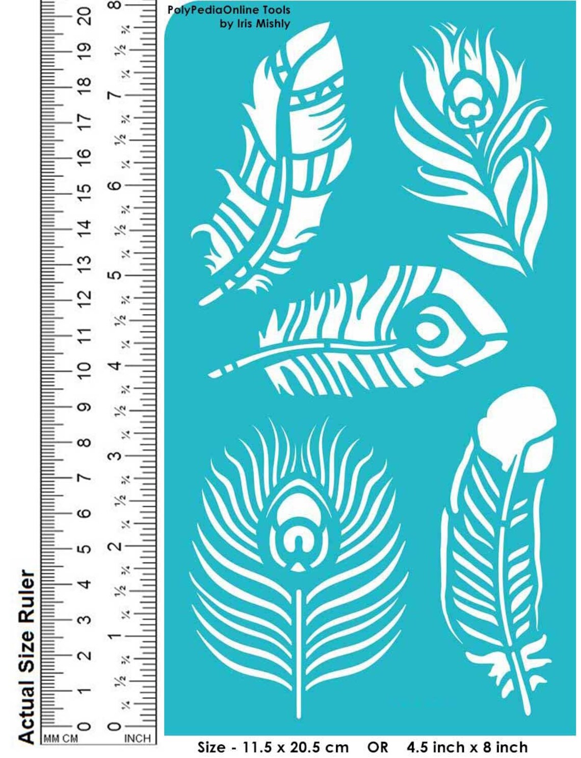 Feathers Stencil Adhesive Stencil Stencil for DIY Fabric | Etsy