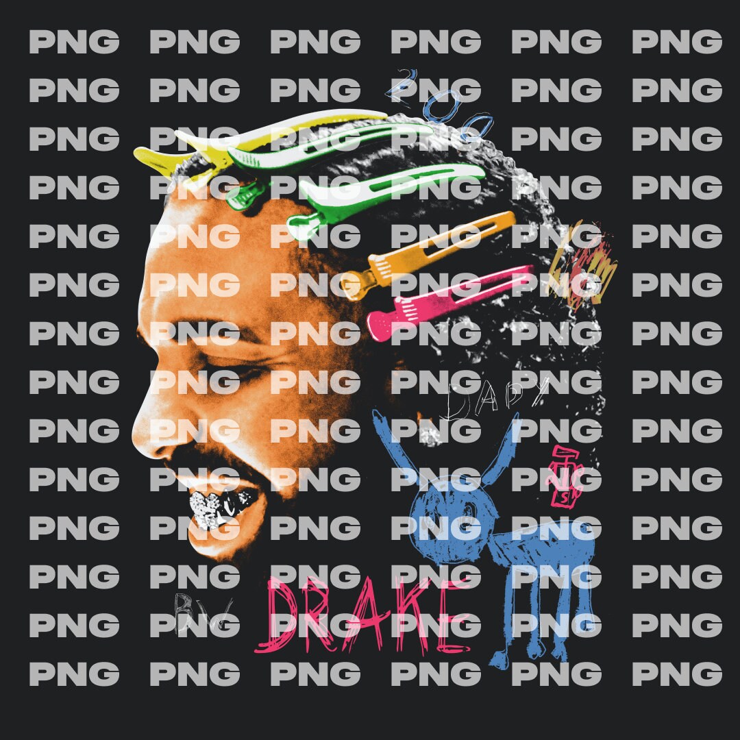 DRAKE PNG | Rap Tee Concert Merch for All the Dogs | Rare Hip Hop ...
